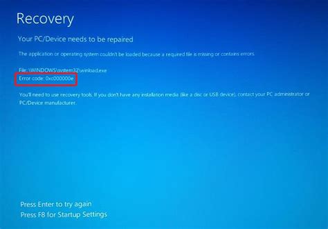 Windows Error Code Xc E Fixed