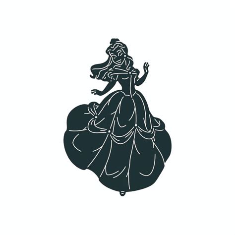 Disney Princess Belle Silhouette
