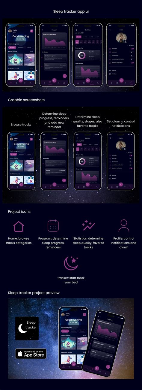 Sleep Tracker App Ui Design Behance
