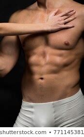 Стоковая фотография 1597076689 Sexy Bodybuilder Underpants Inflated