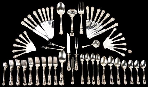 Lot 41 128 Pcs Gorham Buttercup Pattern Sterling Silver Flatware