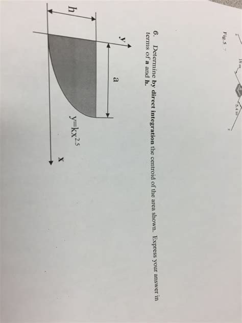 solved 6 determine by direct integration the centroid of
