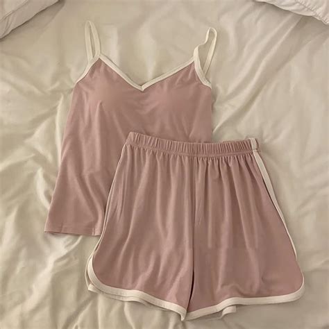 日系纯欲风夏季睡衣女夏天吊带短裤仿棉体操瑜伽服运动家居服套装 阿里巴巴