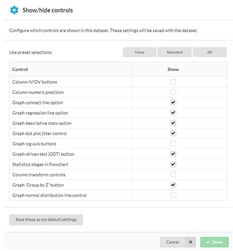 Customizing Which Controls Are Shown