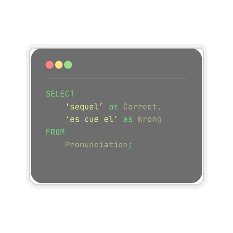 Black Sql Pronunciation Sticker Funny Sql Sticker Data Analyst T