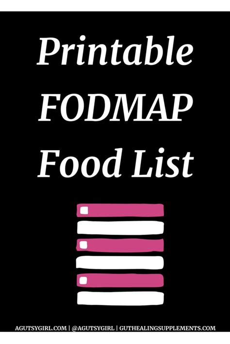 Free Fodmap Chart Printable Low And High List Printables For Everyone
