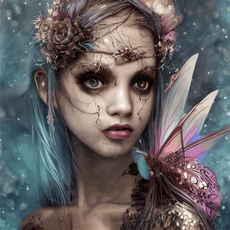 Beautiful Fairy Portrait Fantasy Concept Art · Creative Fabrica