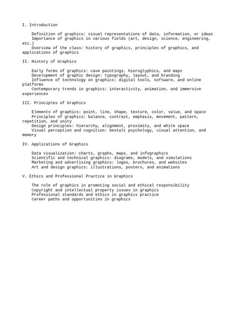 University Of Oregon Graphics Module List Pdf