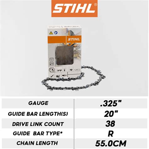 Jual STIHL Rantai Potong Chainsaw Dan Guide Bar Chainsaw 20 22 24 Inch