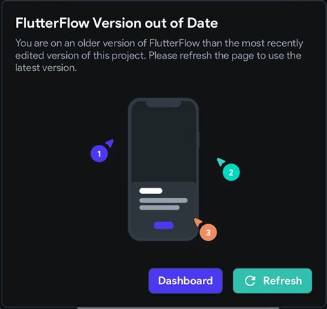 flutterflow version out of date ipad pro refresh not working