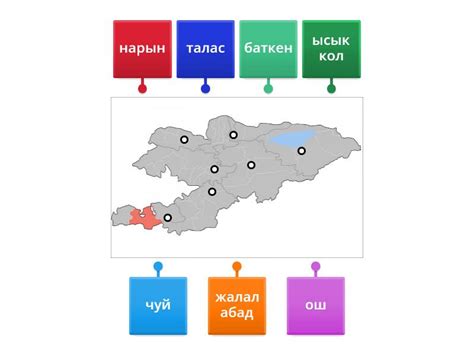 карта кыргызстана Labelled Diagram