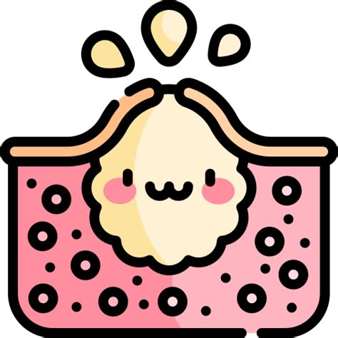 Pimple Kawaii Lineal Color Icon