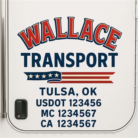 Custom Truck Door Decal Sticker Signs Us Dot Compliant Truck Door Le