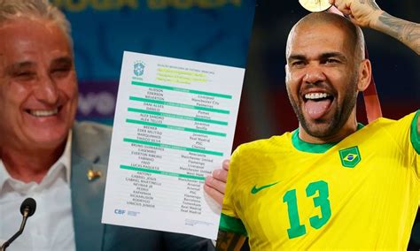 Brasil Dani Alves Es La Sorpresa En La Lista De Convocados Para Qatar