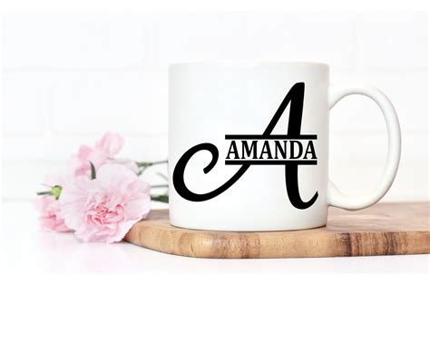 Script Split Monogram Alphabet Svg Png Dxf Digital Download