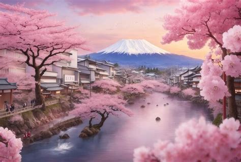 Premium Ai Image Beautiful Digital Photo Of Japans Cherry Blosso