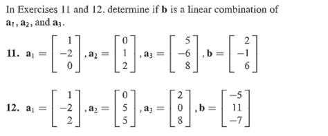 Solved In Exercises And Determine If B Is A Linear Chegg