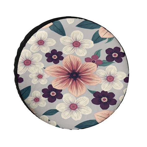 Floral Spare Tire Cover Weatherproof Wheel Camper Protectors Universal