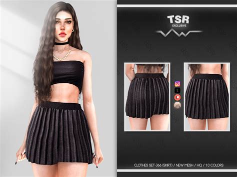 The Sims Resource Clothes Set 366 Skirt Bd1012 Sims 4 Mods