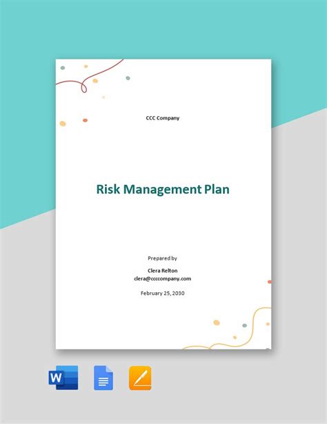Editable Risk Management Templates In Word To Download