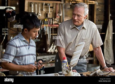 Gran Torino From Left Bee Vang Clint Eastwood 2008 ©warner Bros