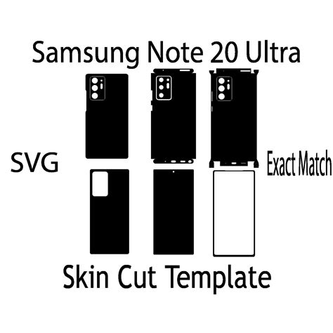 SVG Samsung Note 20 Ultra Skin Template Full Wrap Skin Cutting