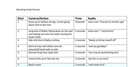 Documentary Script Template Verypage Co Intended For Shooting Script Template Word Xfanzexpo Com