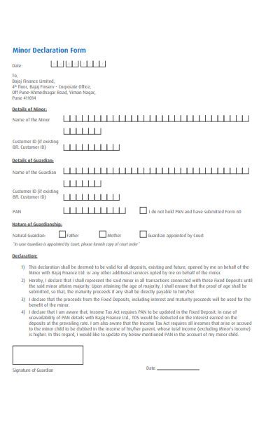 Free 52 Declaration Forms In Pdf Ms Word Xls