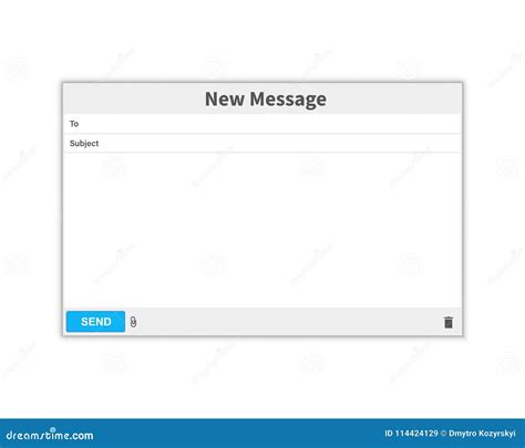 Email Message Blank Window Of E Mail Template E Mail Blank Template Internet Mail Frame