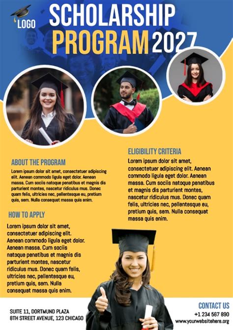 Scholarship Program Template Postermywall