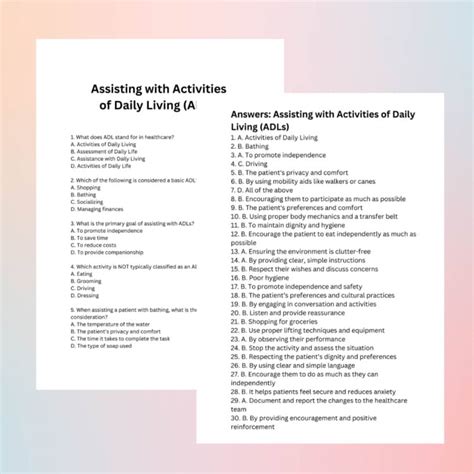 Quiz Assisting With Activities Of Daily Living Adls Certified Nursing