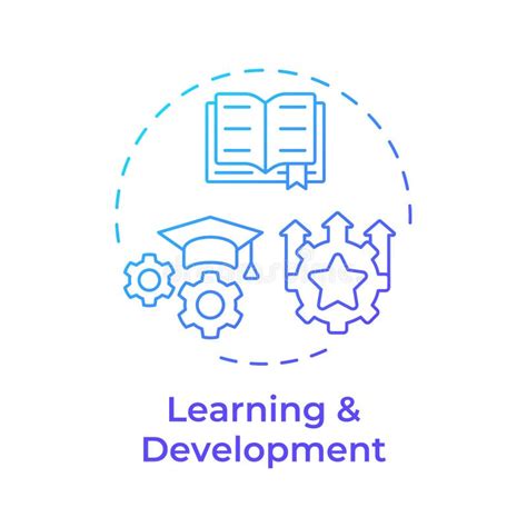 Learning And Development Blue Gradient Concept Icon Stock Vector