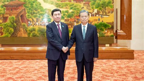 Chinas Top Legislator Meets Kazakh Parliaments Lower House Speaker Cgtn