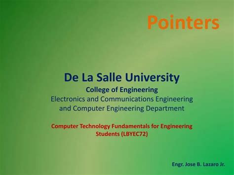 Ppt Pointers Powerpoint Presentation Free Download Id2096132