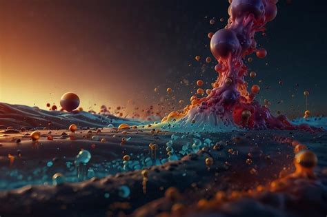 Dynamic Chemical Reactions Captivating Digital Animation Of Molecular