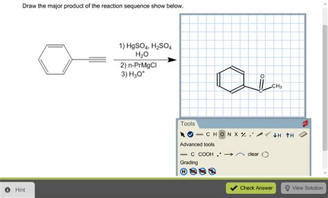 Solved Draw The Major Product Of The Reaction Sequence Show