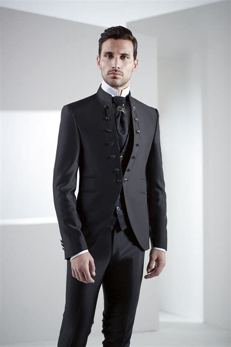 Abito Guru Con Rever Profilato Di Bottoni Formal Dresses For Men