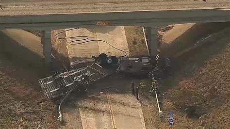 Emergency Crews Respond To Semi Crash North Of Earlsboro