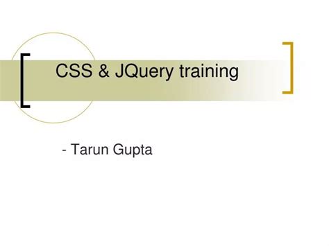 PPT CSS JQuery Training PowerPoint Presentation Free Download ID 5552673