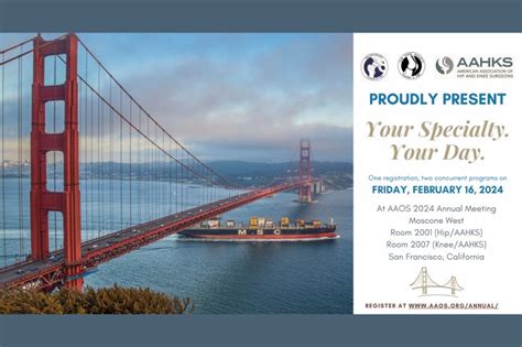 The Hip Society And The Knee Society On Linkedin Aaos Aahks Specialtyday