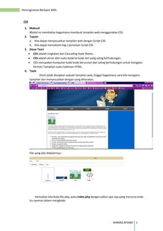 Pemrograman Berbasis Web Css Pdf