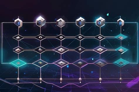 ICO Blockchain Orthogonal Composition Premium AI Generated Image