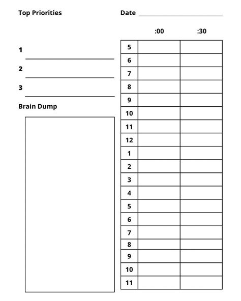 Original Time Box Template Etsy Australia