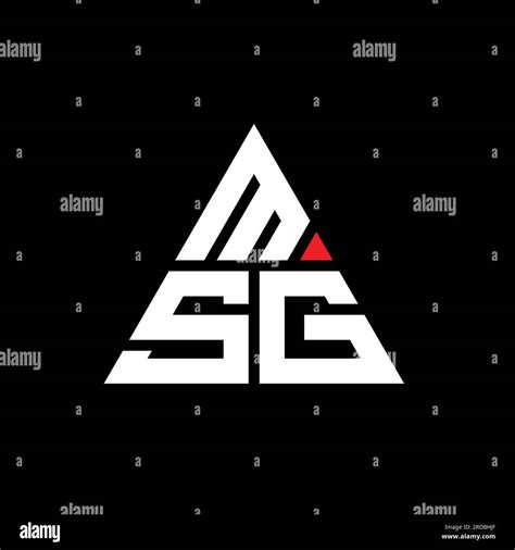 Msg Triangle Letter Logo Design With Triangle Shape Msg Triangle Logo Design Monogram Msg