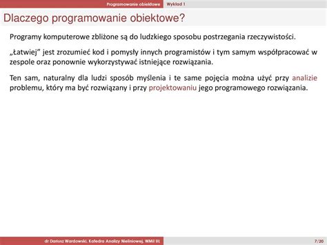 Programowanie Obiektowe Ppt Pobierz