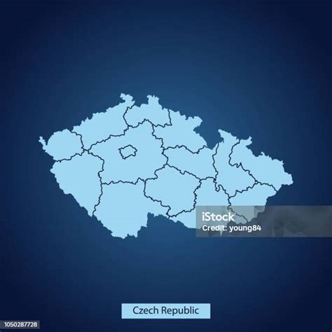 捷克共和國地圖向量圖形及更多國家 地域圖片 國家 地域 地圖 地圖學 Istock
