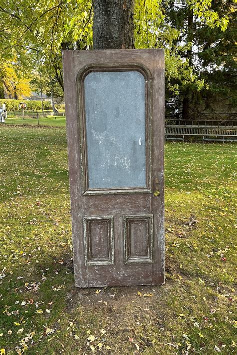 Antique Arch Window Panel Entry Door Restoration Reclaimed Etsy