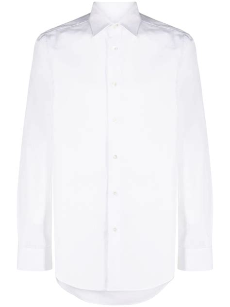 Paul Smith Signature Stripe Cuff Cotton Shirt White Farfetch Hk