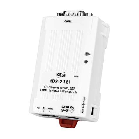 Tds 712i Tiny 1x Isolated Rs 232 Db9 Male Serial To Ethernet Device