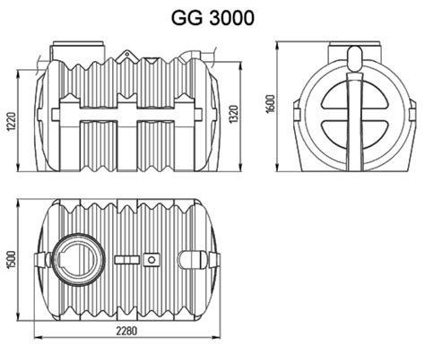 Септик GG-3000, септики для канализации 3000л, пластиковый ...